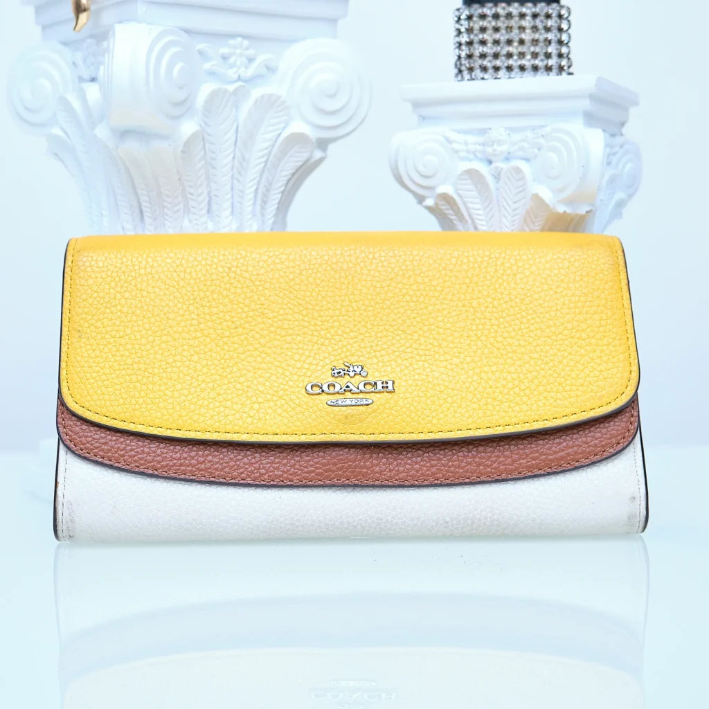 Coach Tri-Color Pebbled Leather Wallet – Early 2000s - QUIRK
